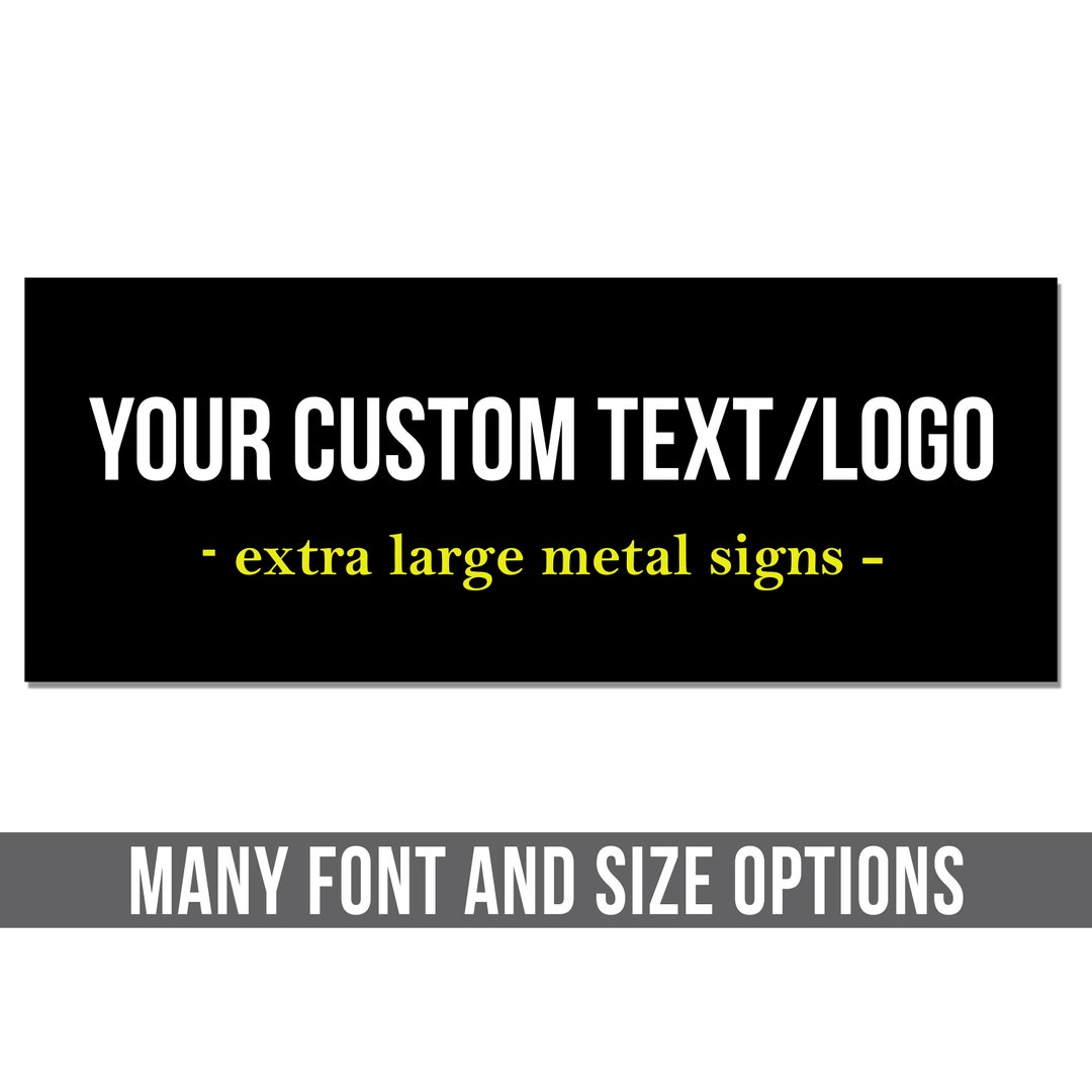 Oversized Metal Sign, XL Metal Sign, Barn Signs, Large Signs, Business ...