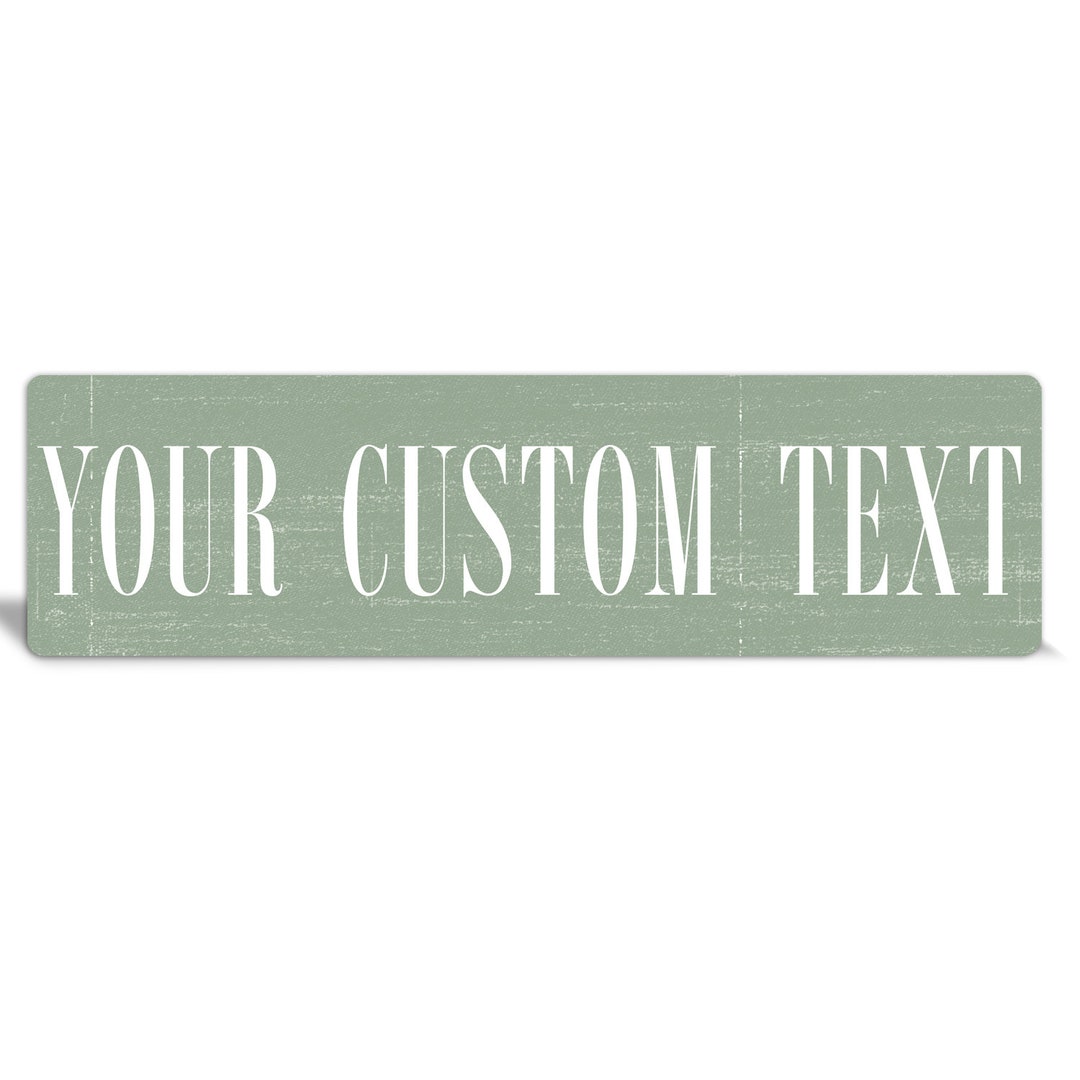Custom Green Metal Sign: Personalized Waterproof Outdoor Decor - Etsy