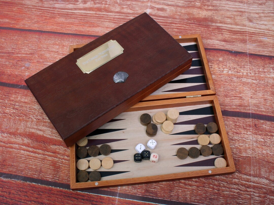 Beach Holiday Wooden Backgammon With Personalised Free Engraving ...