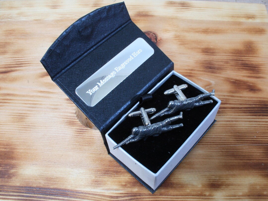 Shooter Cufflinks Pewter UK Handmade Game Shooting Father's Day Gift ...