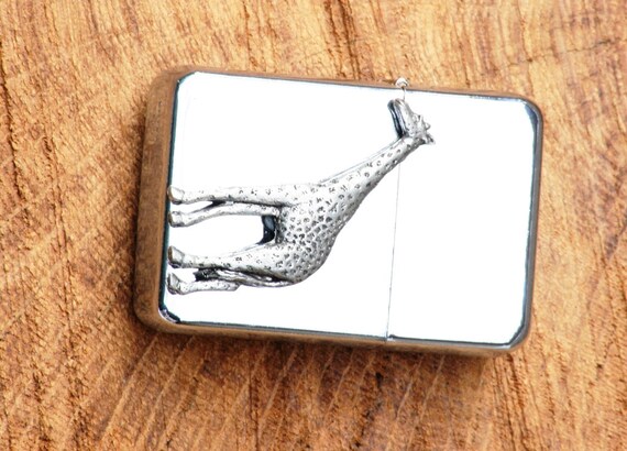 Giraffe Petrol Windproof Lighter Engraved Gift 152 | Etsy
