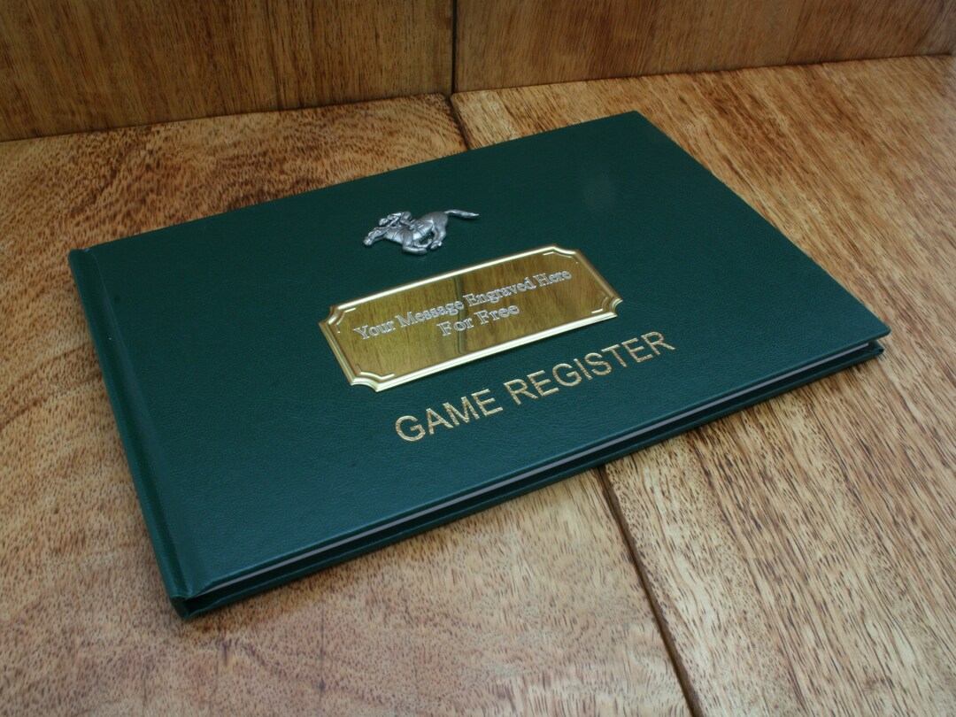 Horse Racing Game Bird Record Book Register Custom Shooting ...