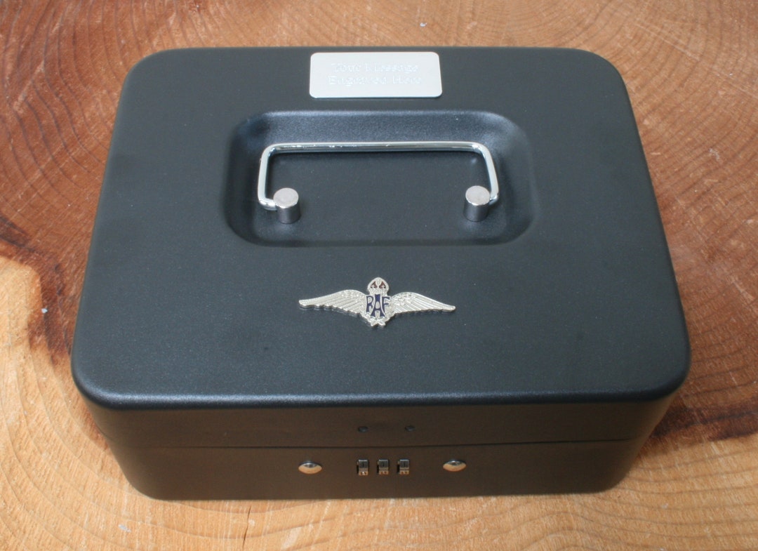 RAF Regiments Money Box Combination Cash Float Safe Removable Tray ...