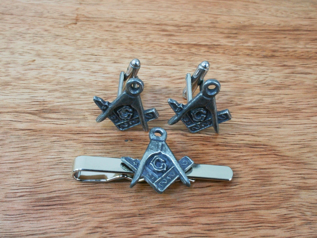 Masonic and Templar Cufflinks and Tie Clips Pewter UK Handmade Masonry ...