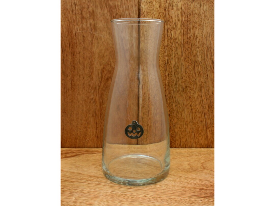 Halloween and Death Glass Carafe 1 Litre Wine or Water Decanter Pumpkin ...