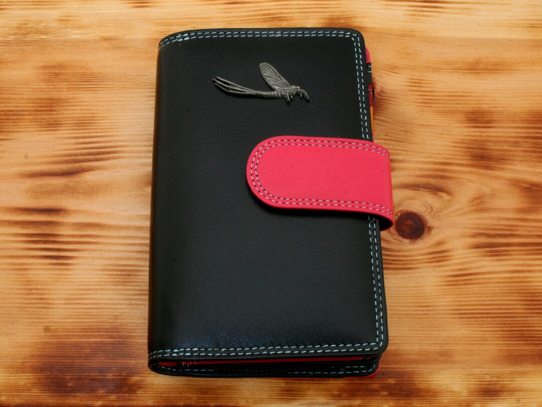 Insects & Bugs Ladies Leather Purse RFID Safe With Zip Coin Pouch ...