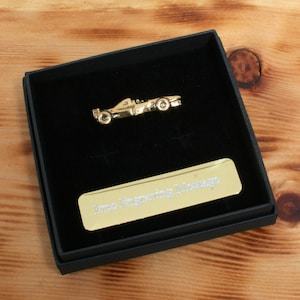 Race Car Racing Gold Plated Pewter Pin Lapel Badge Motorsport Father's ...