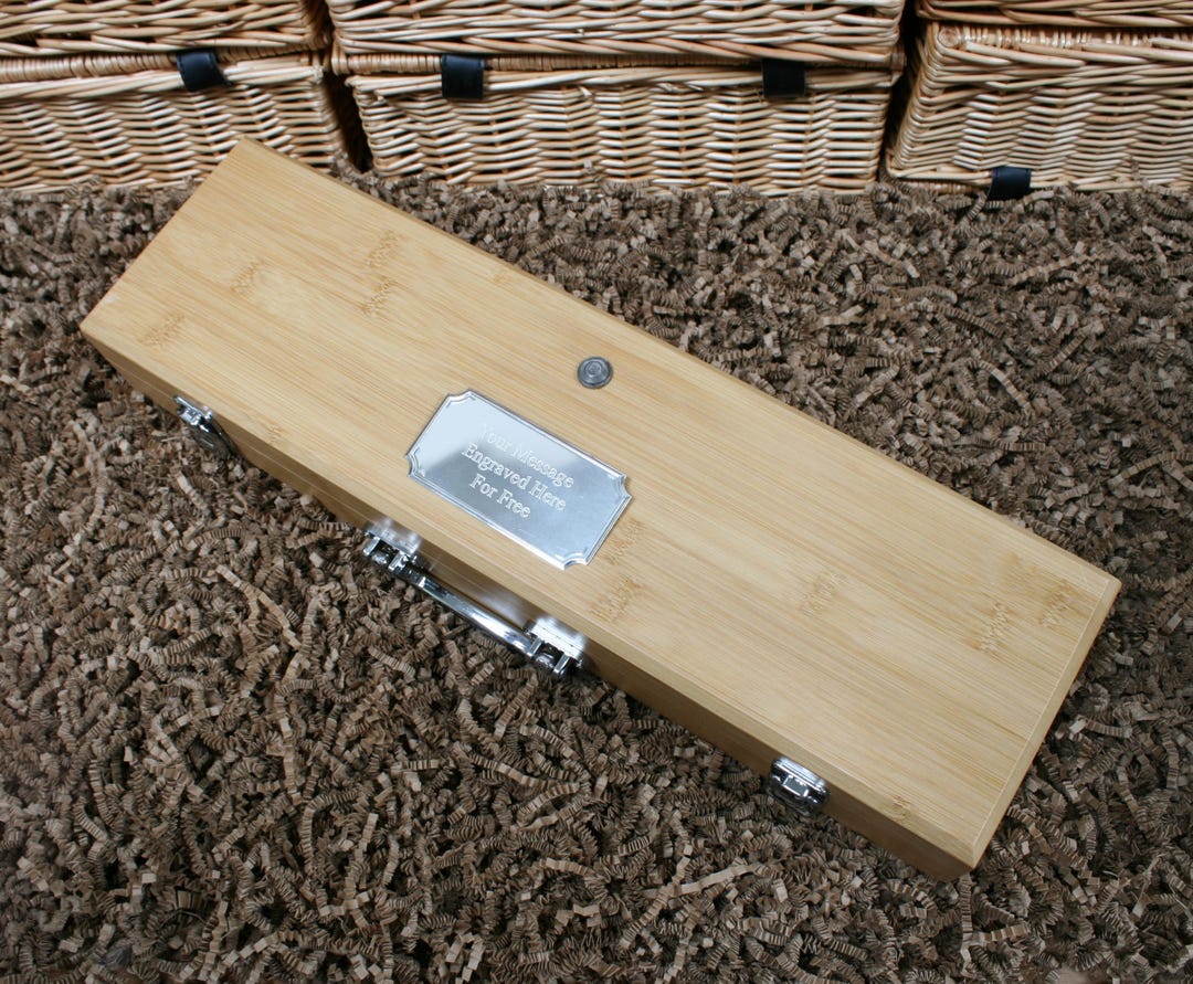 Clay Shooting BBQ Tool Set in Bamboo Case, 3 Piece Grilling Utensils ...