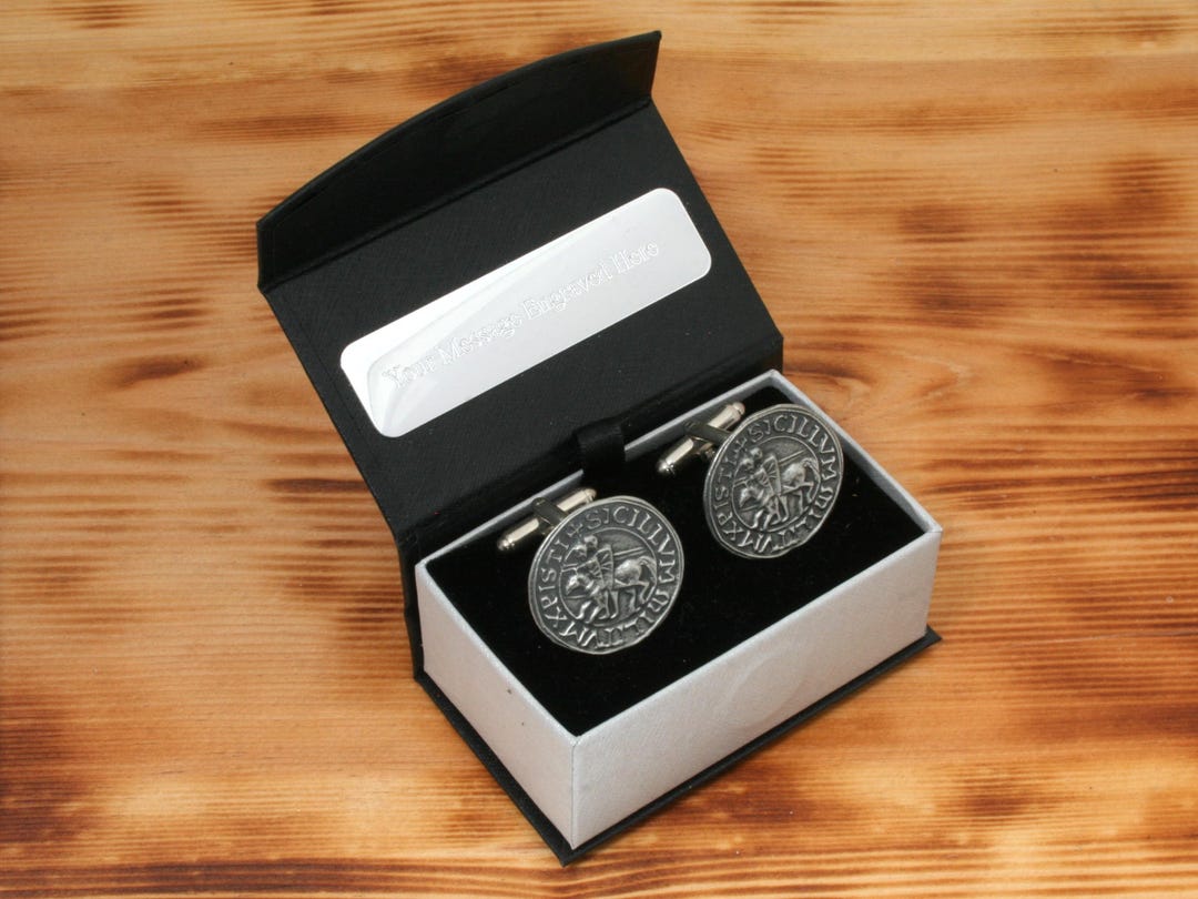 Templar Seal Cufflinks Pewter UK Handmade Masonic Birthday Gift 366 Cu ...