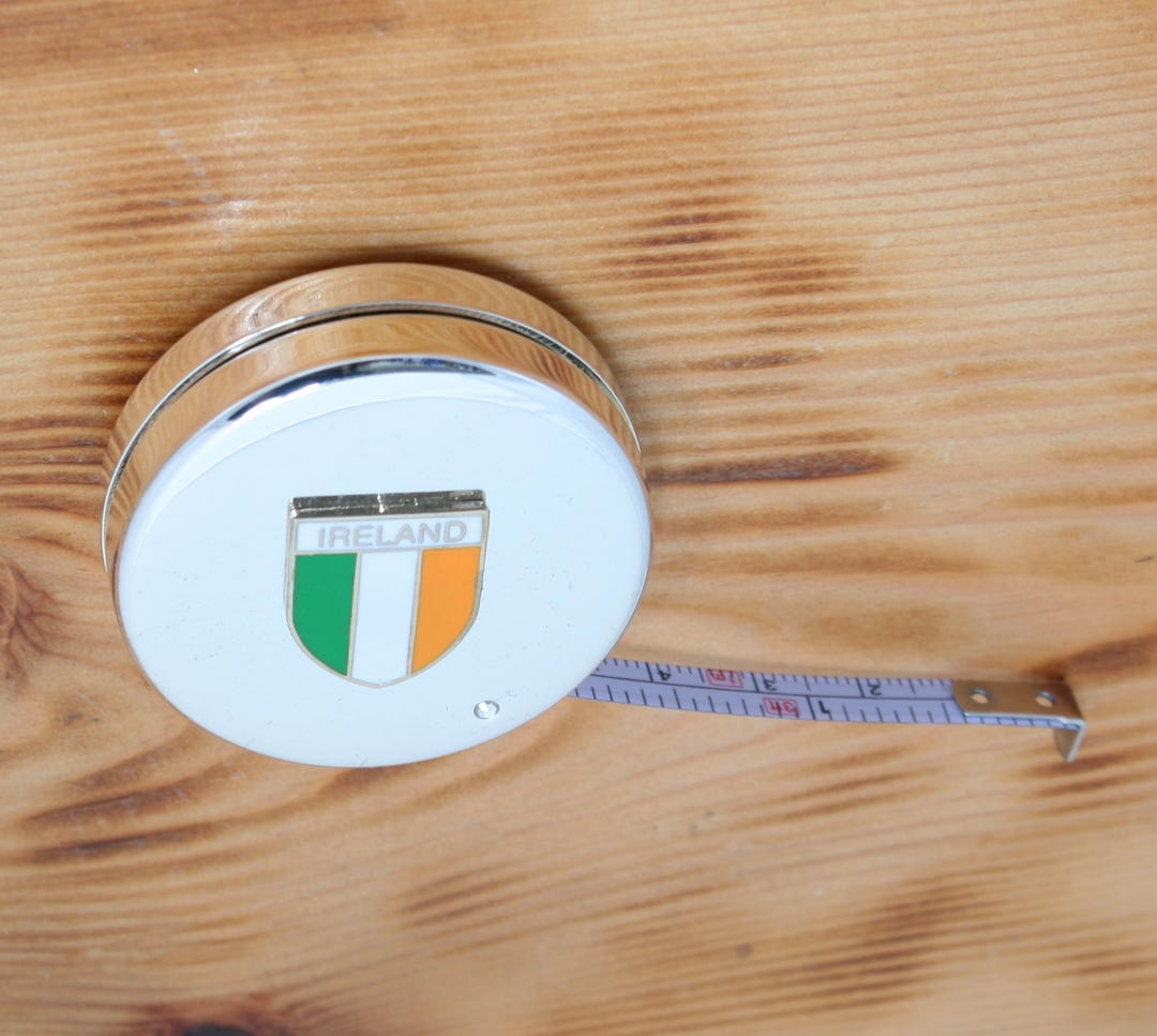 Irish Icons Silver Plated 1 Meter Tape Measure Free Engraving Shamrock ...