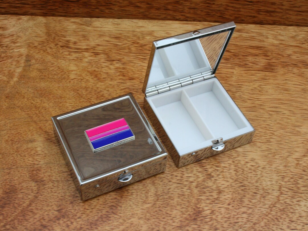 Pride Pill Mint Trinket Box With Mirror Square LGBT BLM Bisexual ...