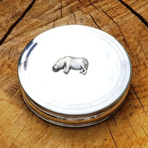 Hippo Trinket Jewellery Box Pewter Ladies Hippopotamus Birthday Gift ...