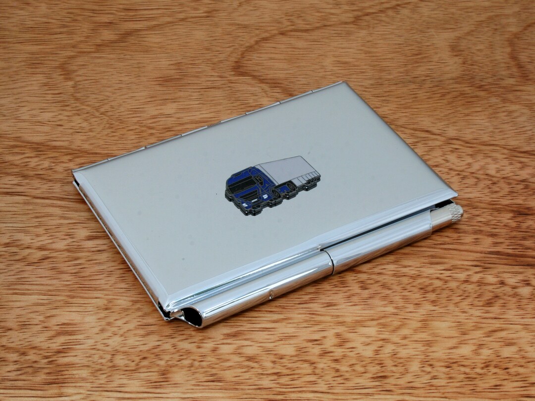 Vans and Vehicles Metal Notepad Memo Card Holder With Personalised Free ...