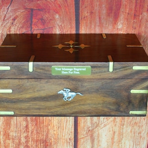 Horse Racing Wooden Memory Box With Free Engraving Fathers Day Gift 187 ...