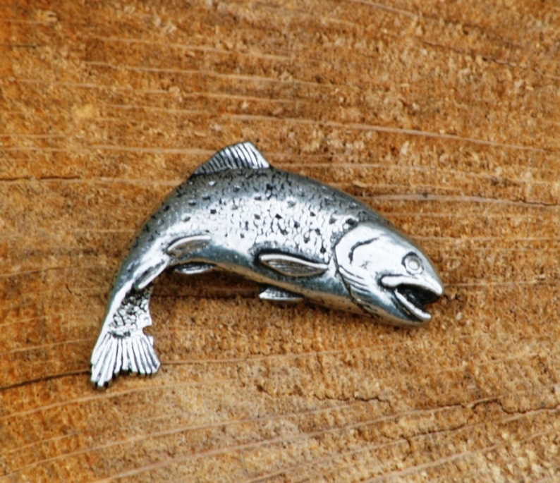 Trout Fish Pin Brooch Badge Pewter Game Fishing Gift 378 - Etsy