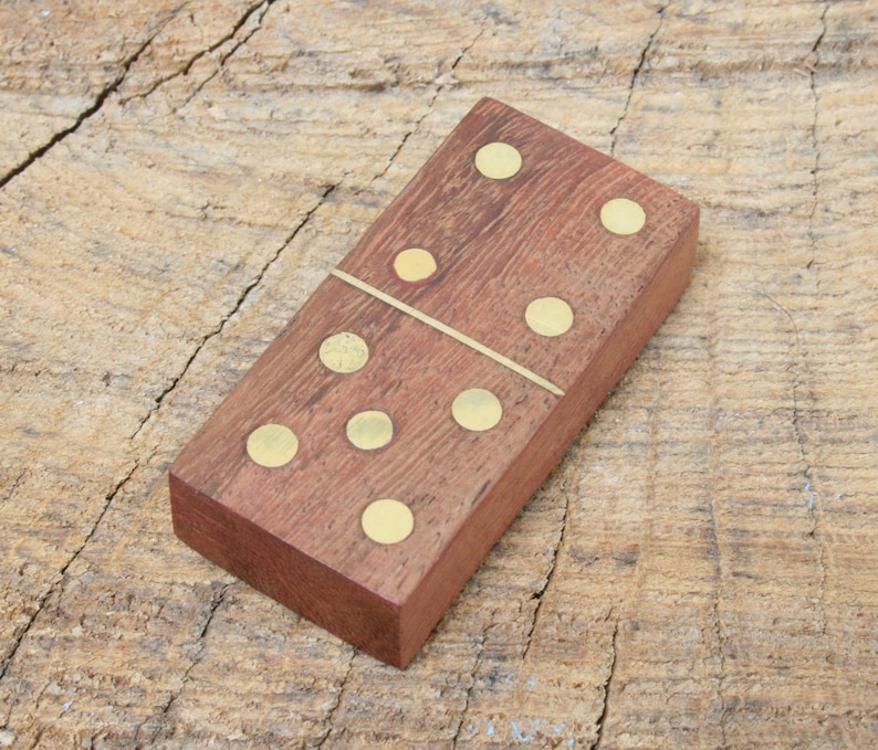 Historical Symbols Dominoes Wood With Brass Inlays in Wooden - Etsy