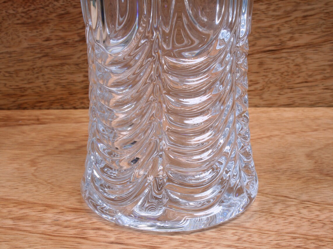 Mods & Punks Table Flower Vase Fluted Cut Crystal Glass Vase Scooter ...