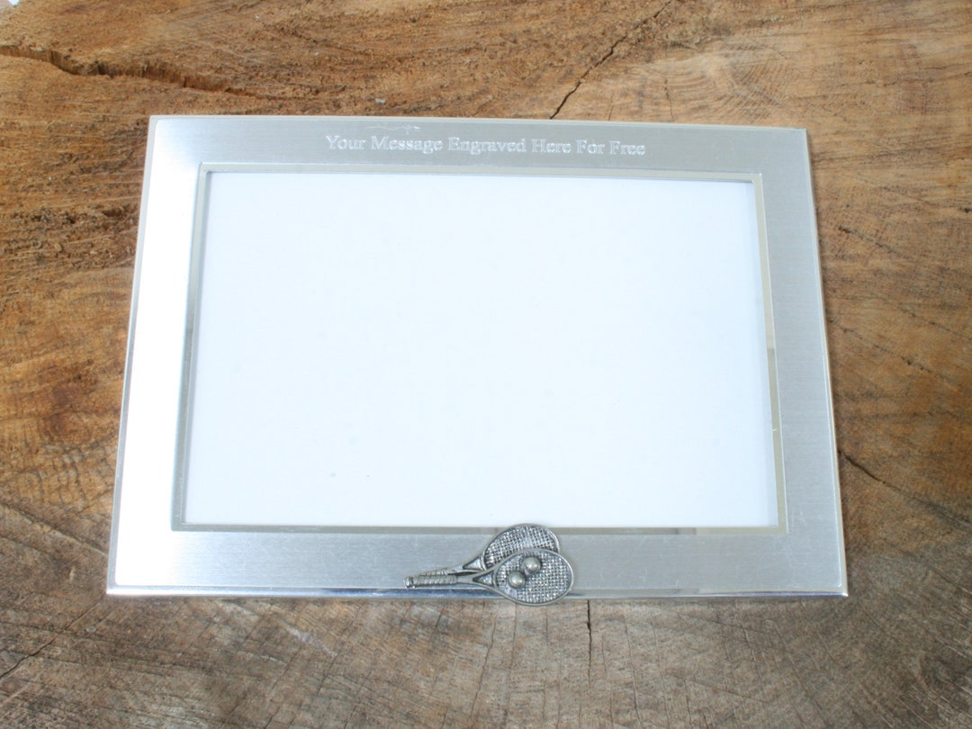 Tennis Metal Photo Frame Portrait or Landscape 6x4 Tennis Birthday Gift ...