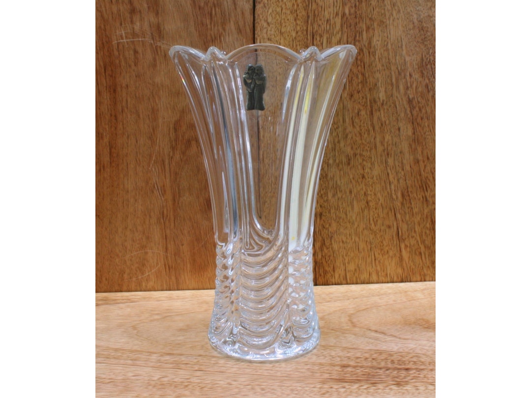 Star Signs Table Flower Vase Fluted Cut Crystal Glass Vase Astrological ...