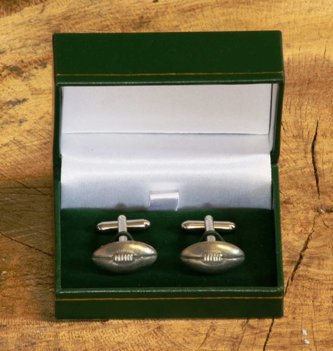Rugby Ball Cufflinks Pewter UK Handmade Player Fathers Day Gift 305 Cu ...