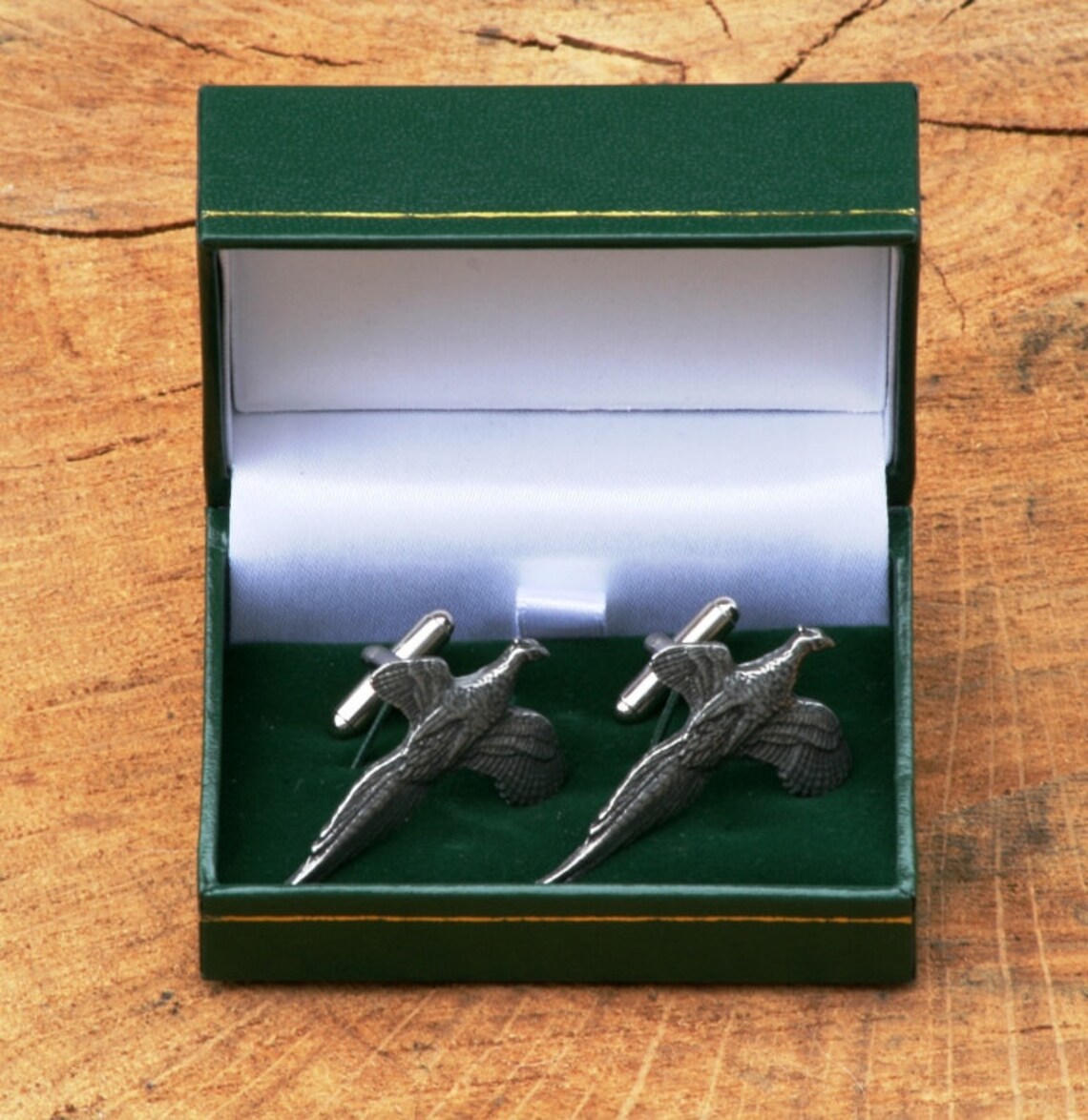 Pheasant Shooting Cufflinks & Tie Slide Clip Mens Gift Set UK | Etsy UK