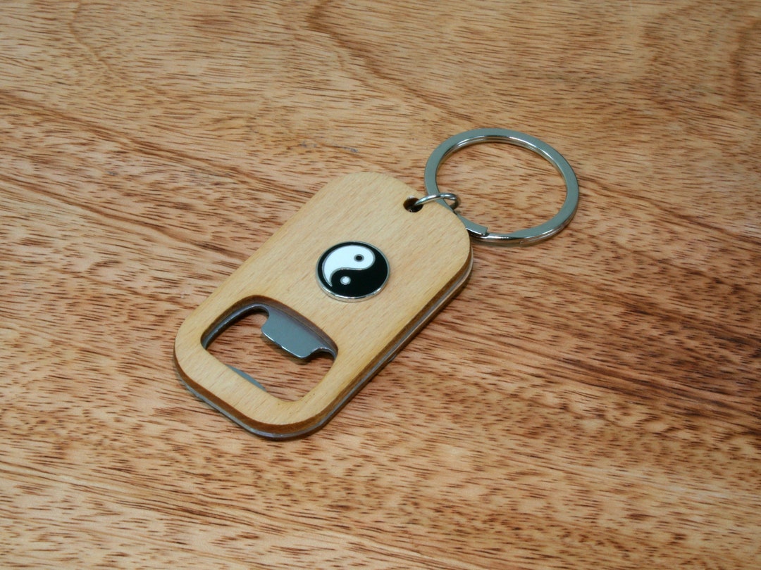 Religious Symbols Keyring Bottle Opener Wooden Stainless Steel Key ...