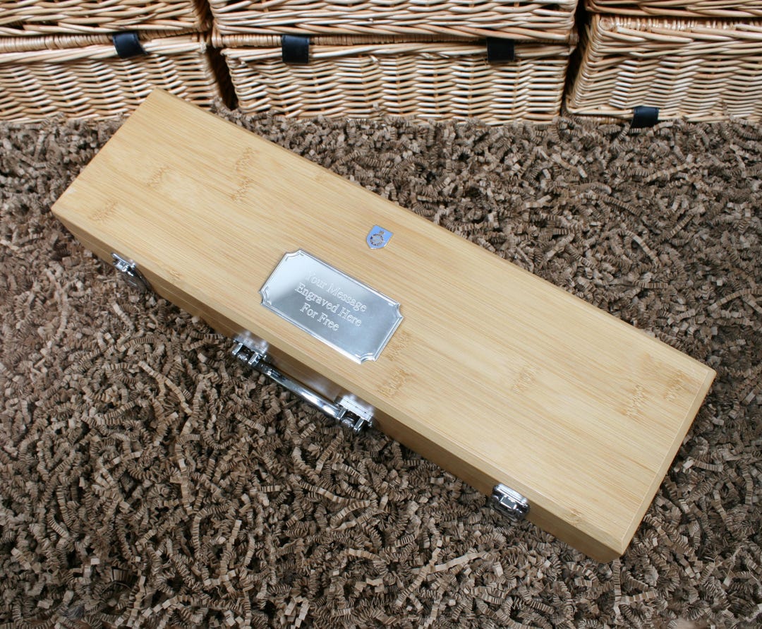 RAF Regiments BBQ Tool Set in Bamboo Case, 3 Piece Grilling Utensils ...