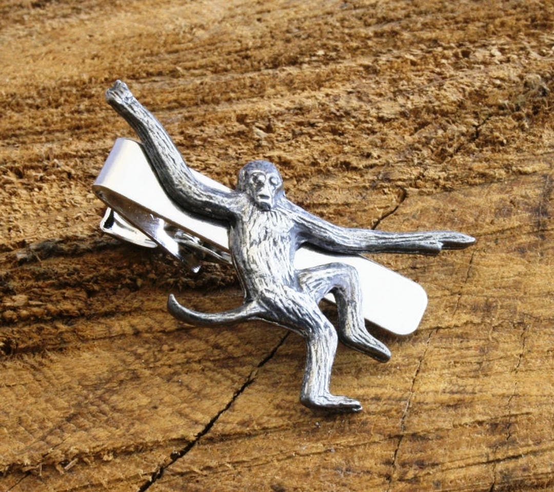 Monkey Tie Clip Tack Slide UK Handmade Safari Christmas Gift - Etsy