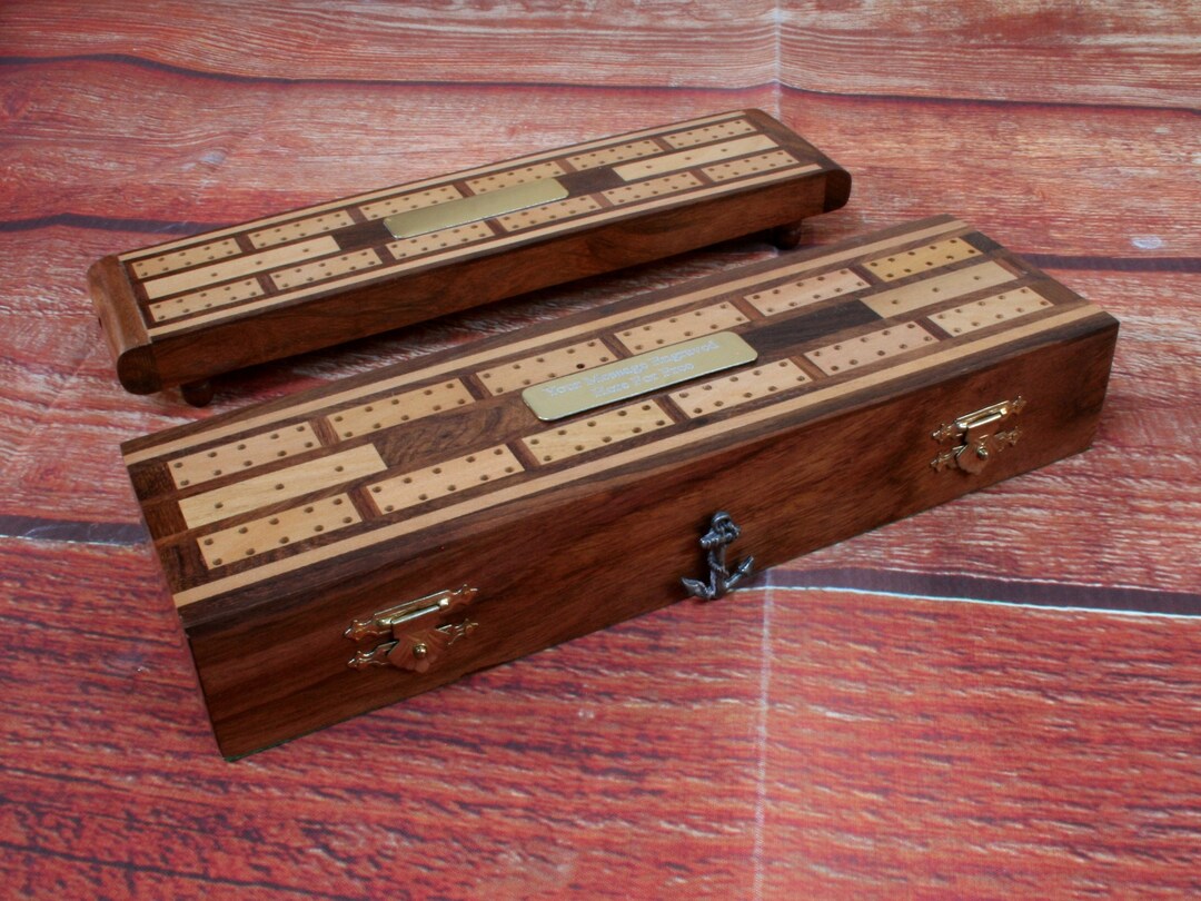 Pirates Cribbage Board Wooden Two Sizes Crib League Personalised Free ...