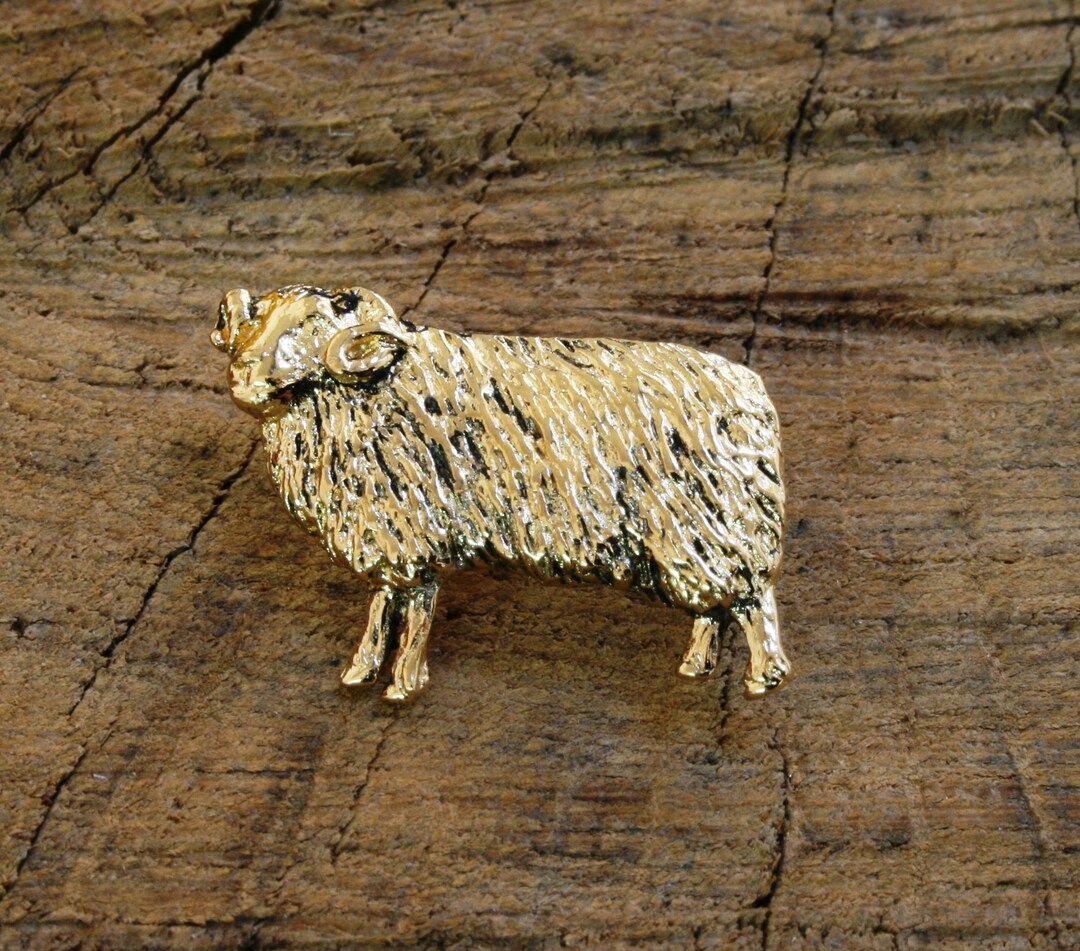 Sheep Gold Plated Pin Lapel Badge Christmas Gift - Etsy