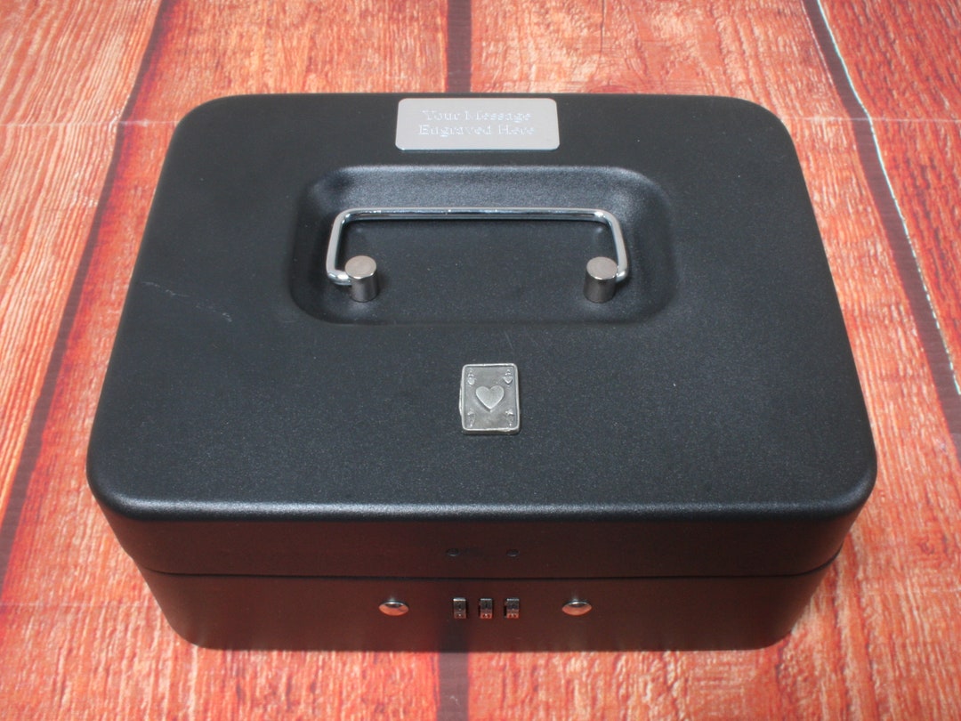 Playing Cards and Poker Money Box Combination Cash Float Safe Removable ...