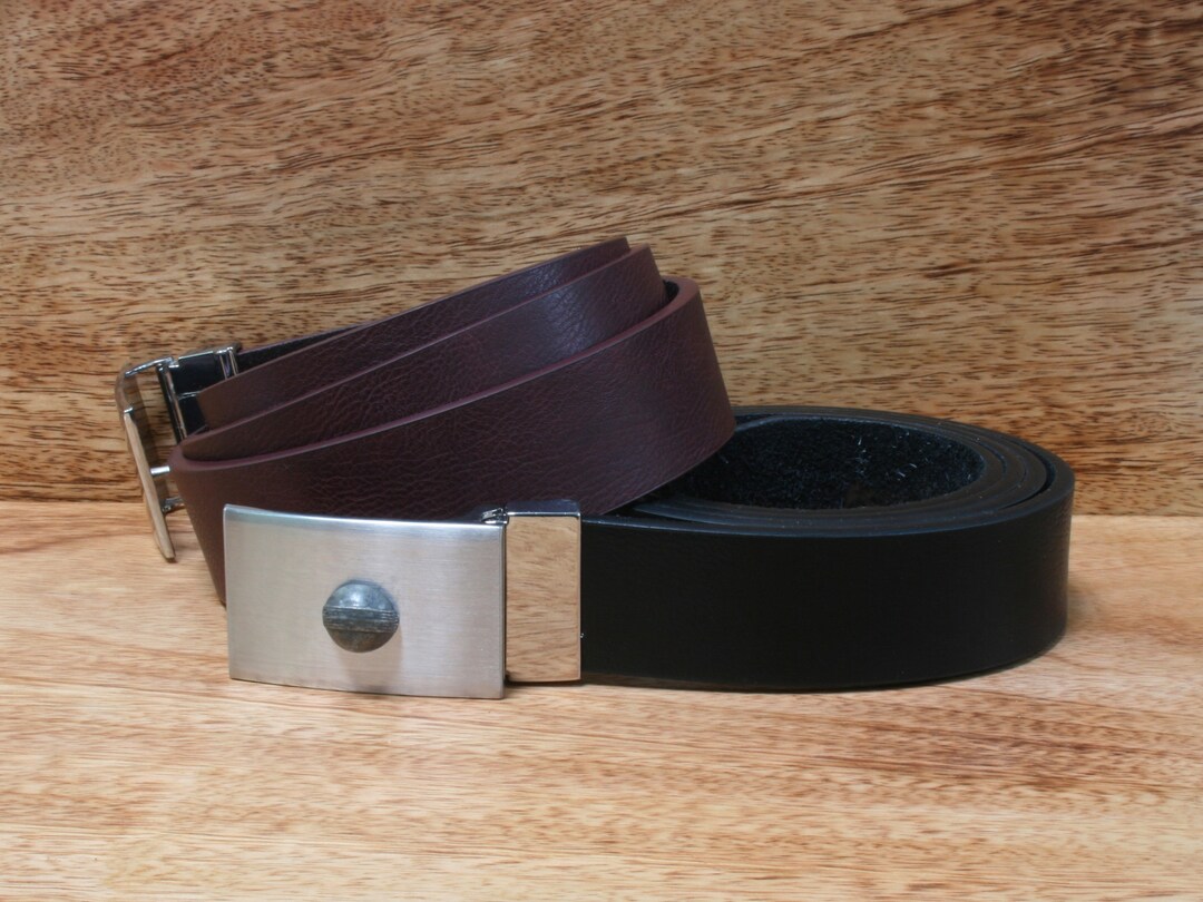 Sports Balls Leather Belt and Metal Buckle Set Black or Brown Birthday ...