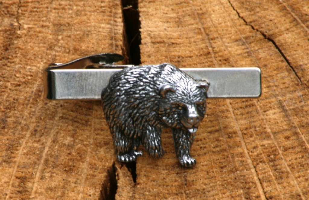 Bear Tie Clip Tack Slide UK Pewter Hunting Christmas Gift 026 - Etsy UK