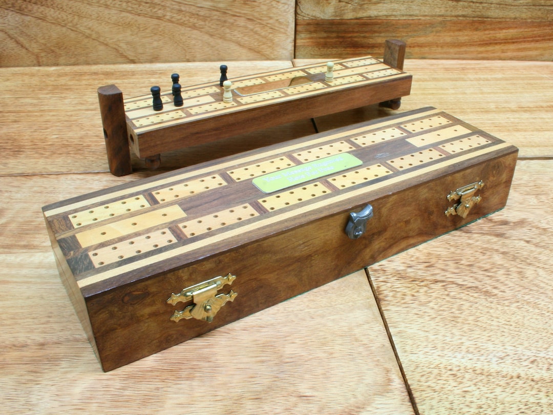 Cowboys and Indians Cribbage Board Wooden Two Sizes Crib League ...