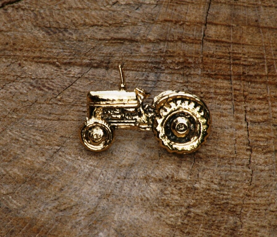Vintage Tractor Gold Plated Pin Lapel Badge TE20 Farming - Etsy