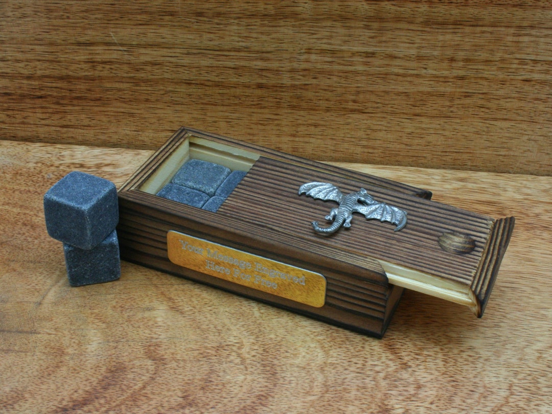 Mythology & Fantasy Ice Cubes Whiskey or Gin Stones in Wooden Box Set ...