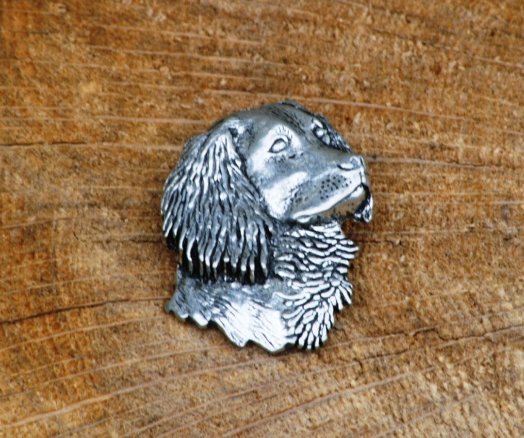 Springer Spaniel Head Pin Brooch Badge Pewter Gundog Christmas Gift 339 ...