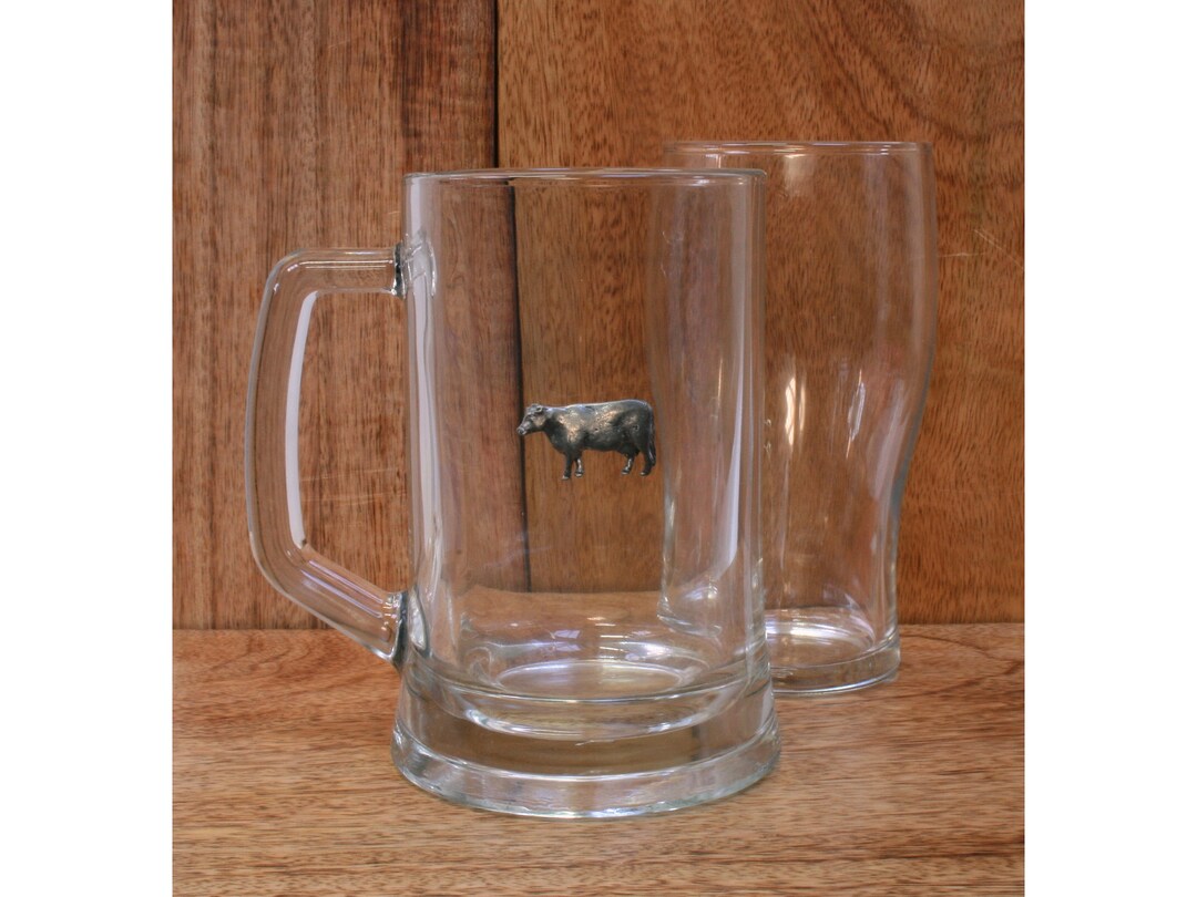 Farmyard Animals Pint Glass Lager Glass Ale Glass Tankard or Tulip Cow ...