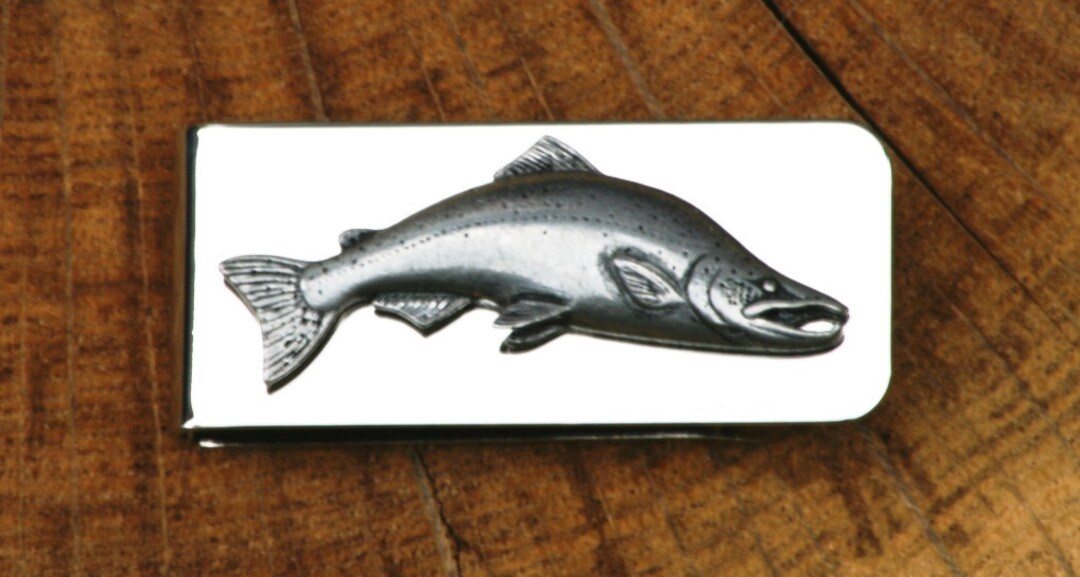 Salmon Fish Money Clip Mens Engraved Fishing Father's Day Gift 310 - Etsy