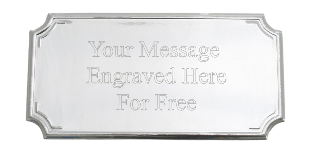 Large Plaque Rectangular Self Adhesive Plate Gold or Silver With FREE ...