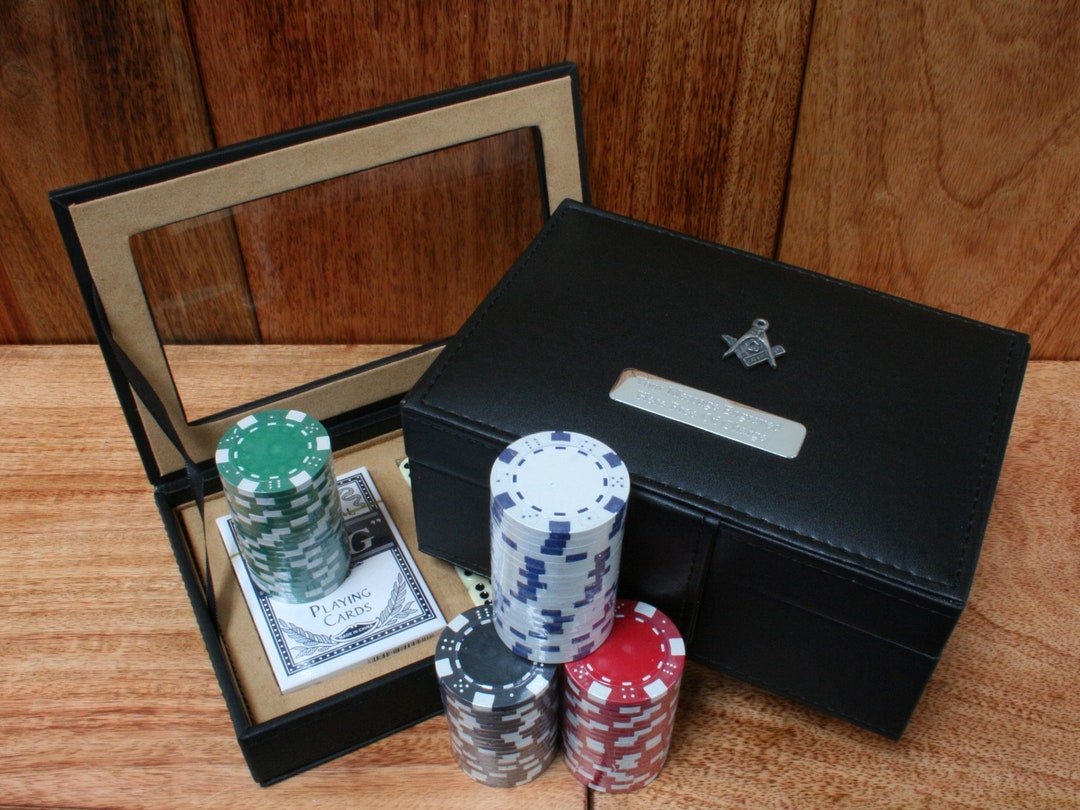 Masonic and Templar Poker Chips Set Two Packs of Cards and Dice ...