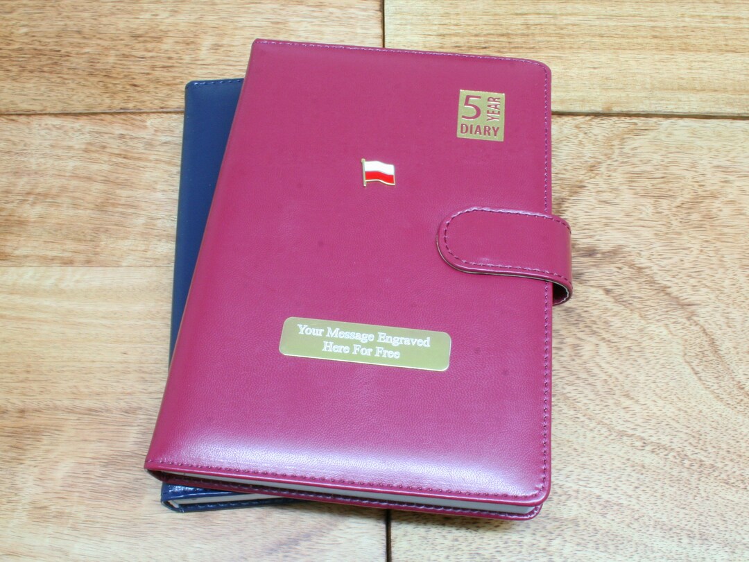 Flags of the World 5 Year Diary Organiser Journal Blue or Red ...