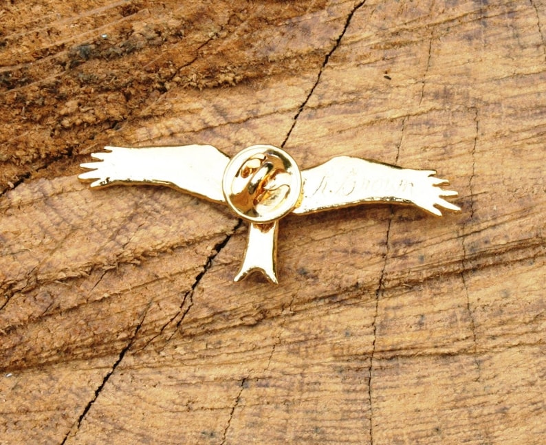 Red Kite Gold Plated Pin Lapel Badge Falconry Mothers Day Gift - Etsy