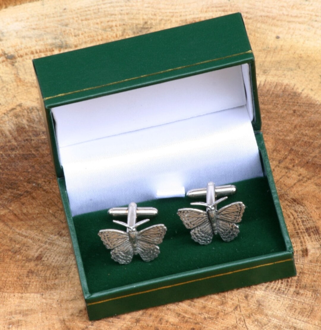 Butterfly Cufflinks Pewter UK Handmade Fathers Day Gift 052 Cu - Etsy
