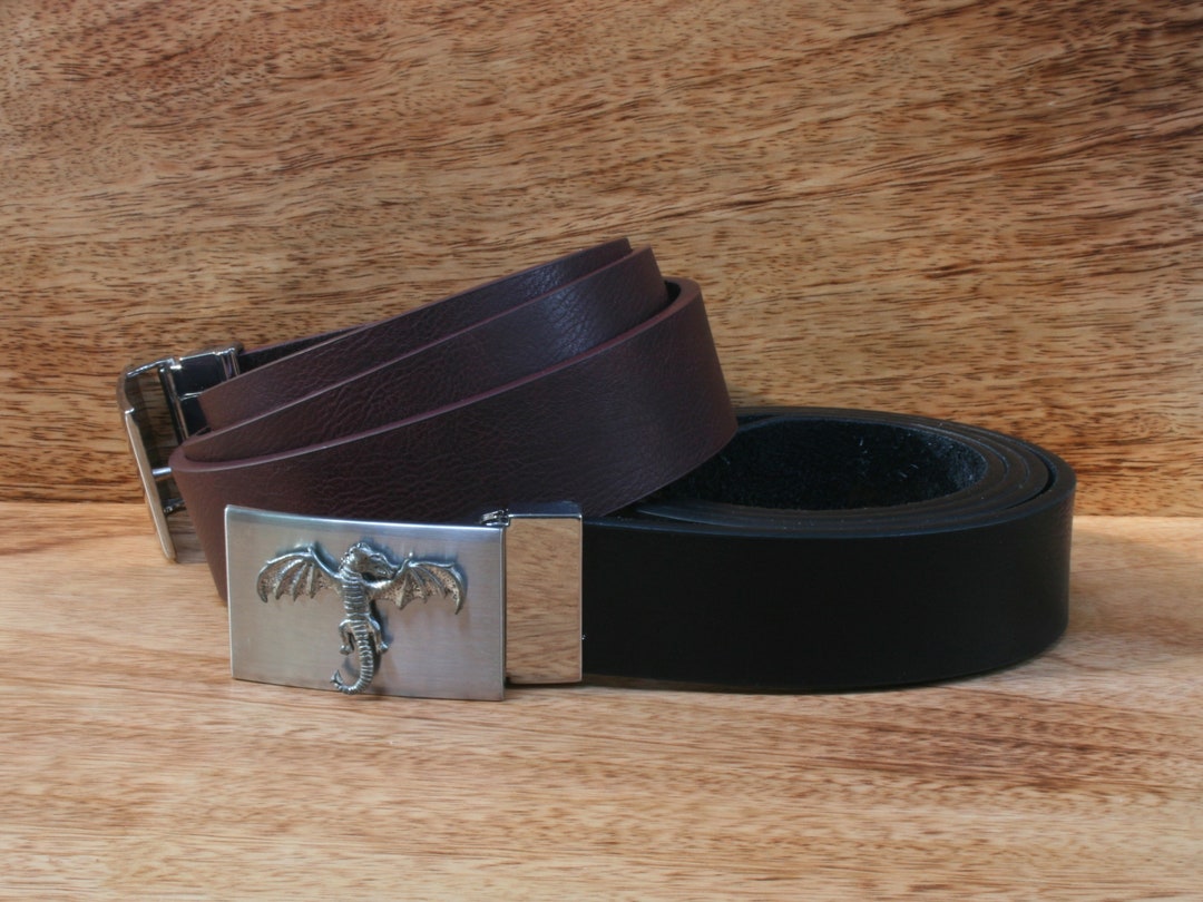 Mythology & Fantasy Leather Belt and Metal Buckle Set Black or Brown ...