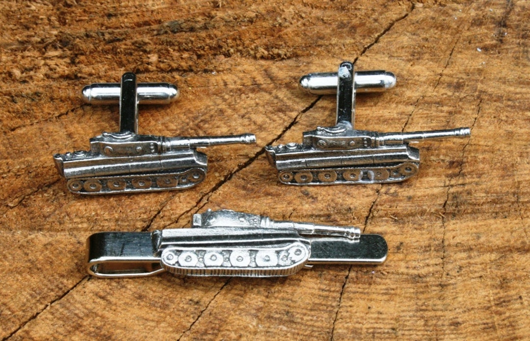 Panzer Tank Cufflinks & Tie Slide Clip Mens Christmas Gift Set - Etsy
