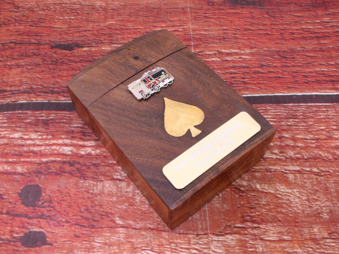 Emergency Services Wooden Playing Cards Box Including Playing Cards ...