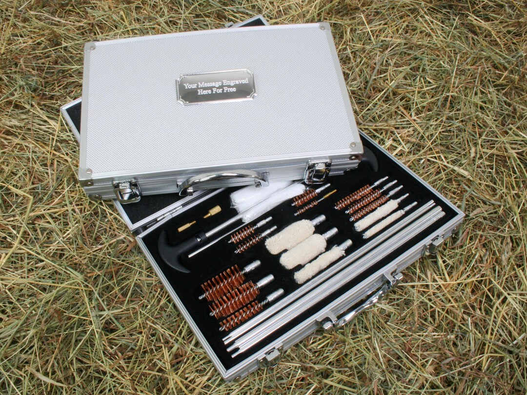 Personalised Shotgun Air Rifle Cleaning Kit in Aluminium Handle Case ...