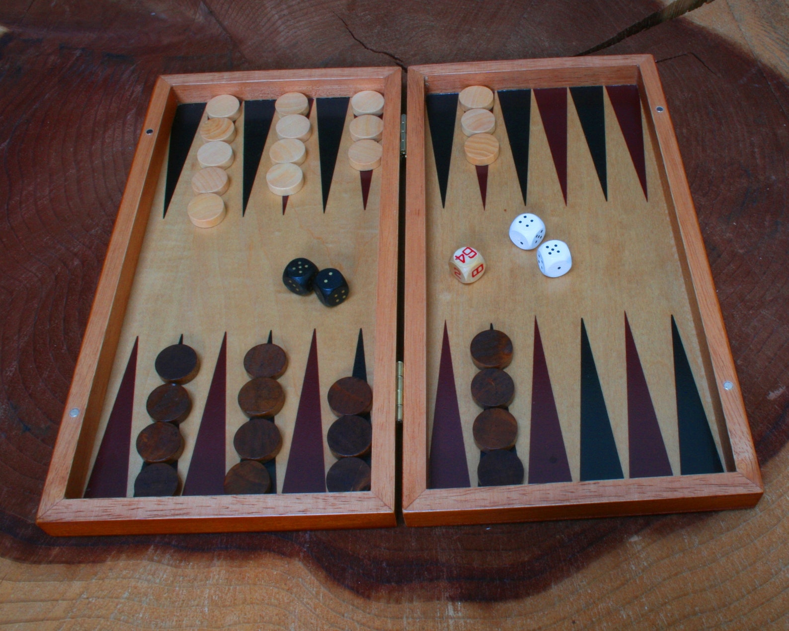 Backgammon en bois pour Halloween et la mort avec gravure personnalisée ...