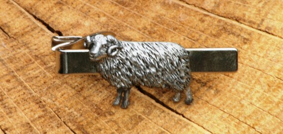 Sheep Ram Tie Clip Tack Slide UK Pewter Farming Gift 321 | Etsy UK